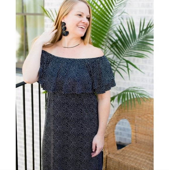 Mary Square | Dresses | Nwot Mary Square Starry Night Off The Shoulder ...
